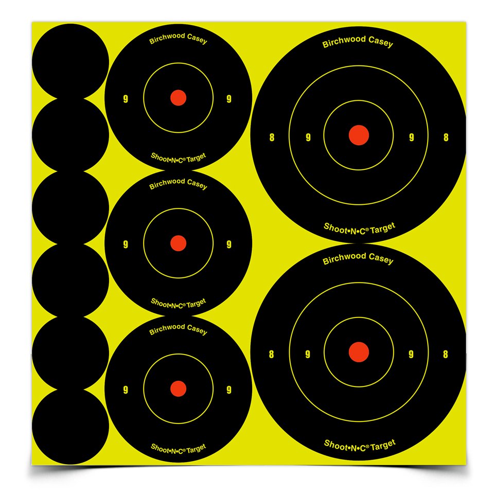 Shoot•N•C Ass't 1", 2" & 3" Bull's-eye Target - Mialls